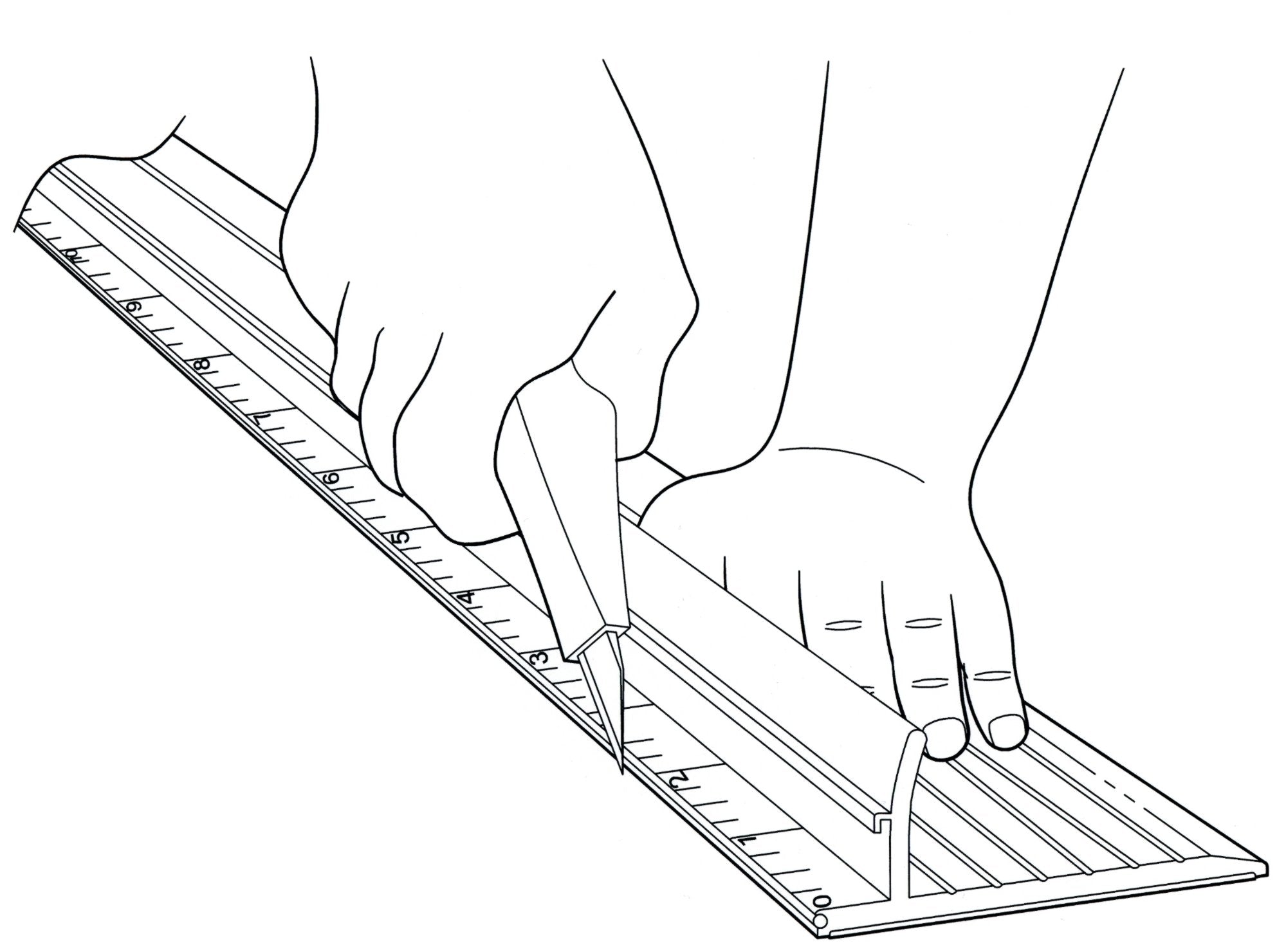 40 in Pro Steel Safety Ruler | Large Format Supplies