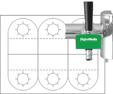 8.5 x 11 Matte/Gloss Tap Hangers 6-Up | Large Format Supplies